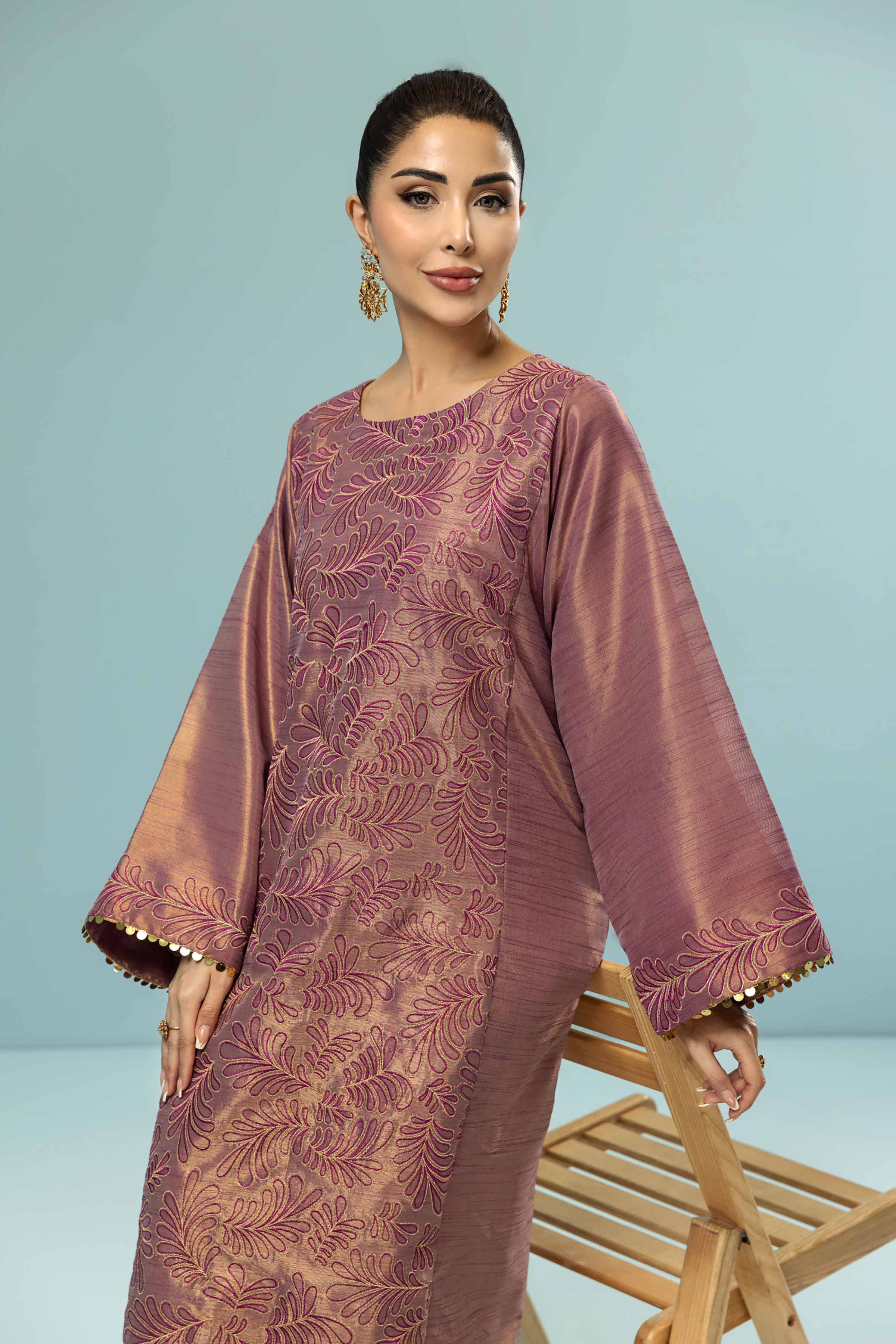 Embroidered Fustaan - DE23-112 – NISHAT UAE