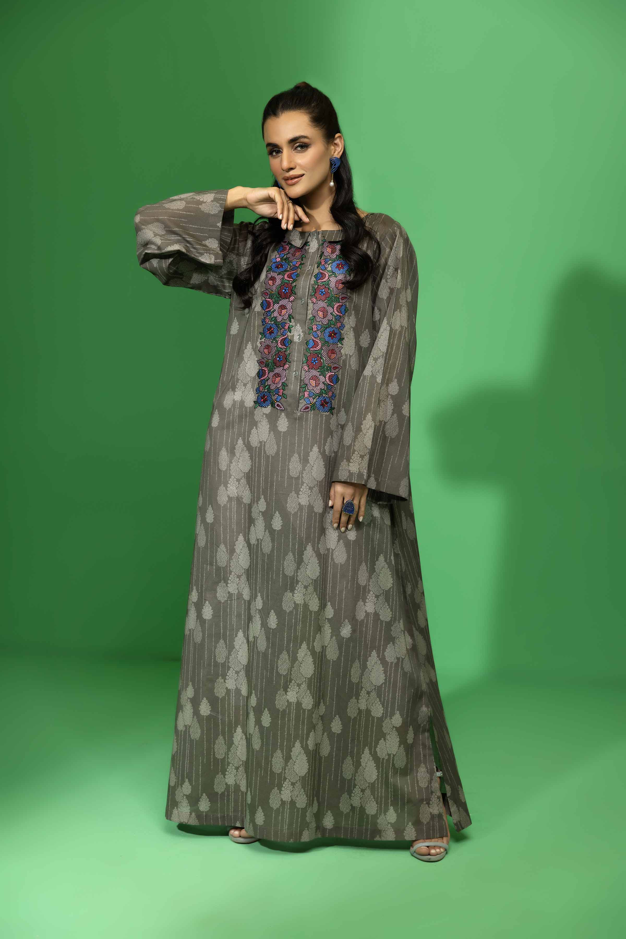 Printed Embroidered Fustaan - DS23-62 – NISHAT UAE