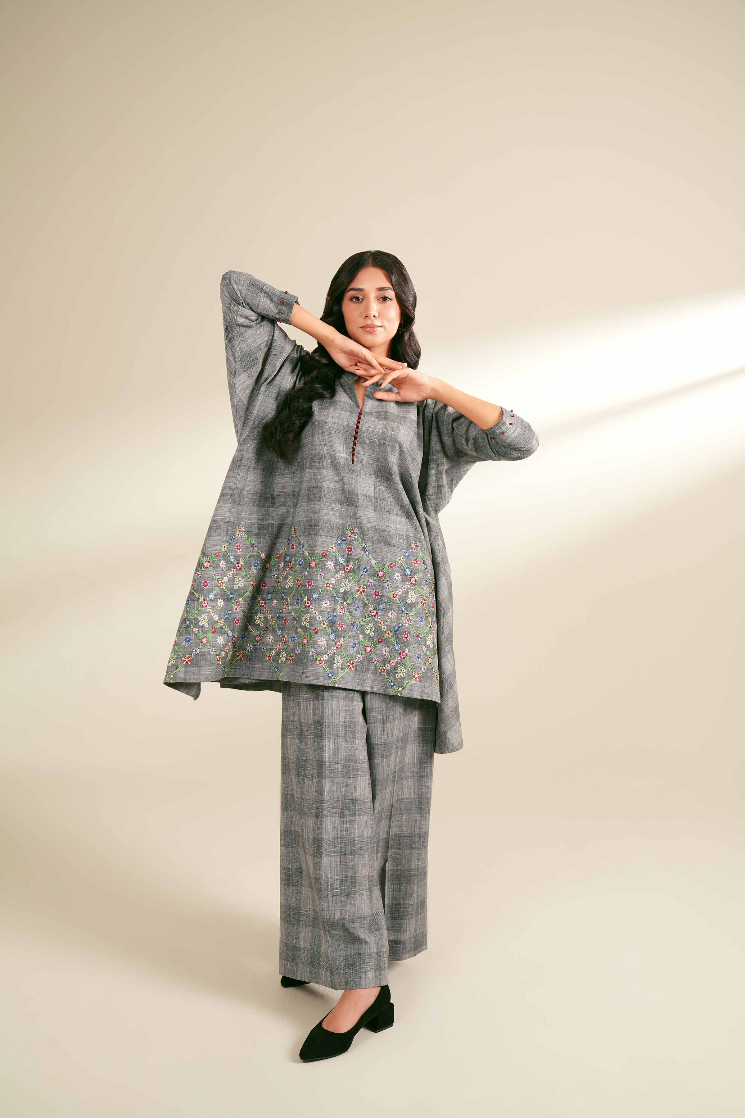 2 Piece - Embroidered Suit - FS24-65 – NISHAT UAE