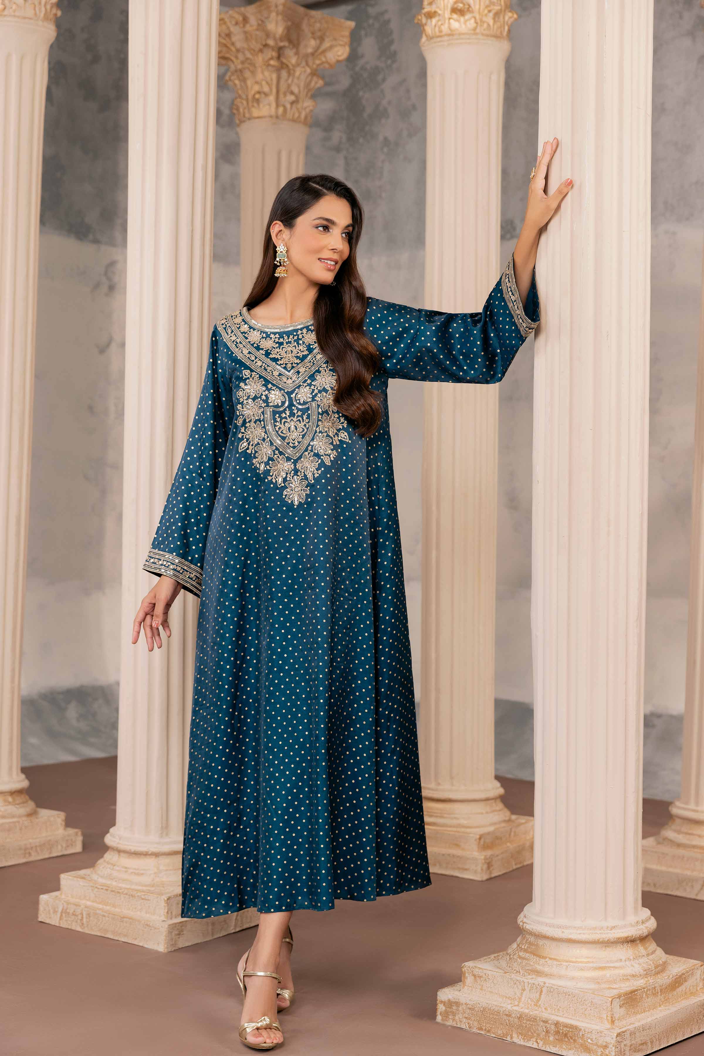 Embroidered Fustaan - FW23-04 – NISHAT UAE