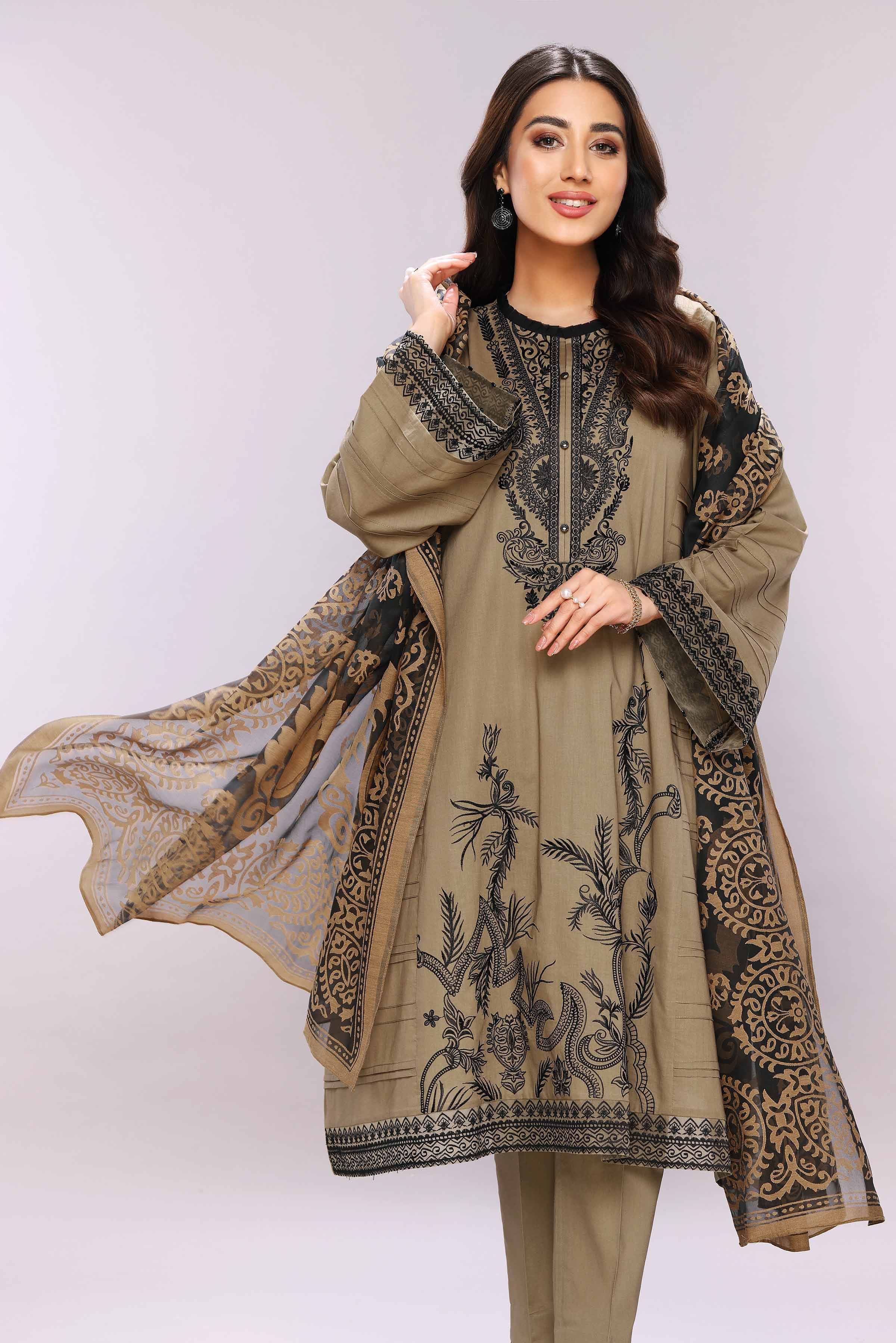 3 Piece - Dyed Embroidered Suit - 42201670 – NISHAT UAE