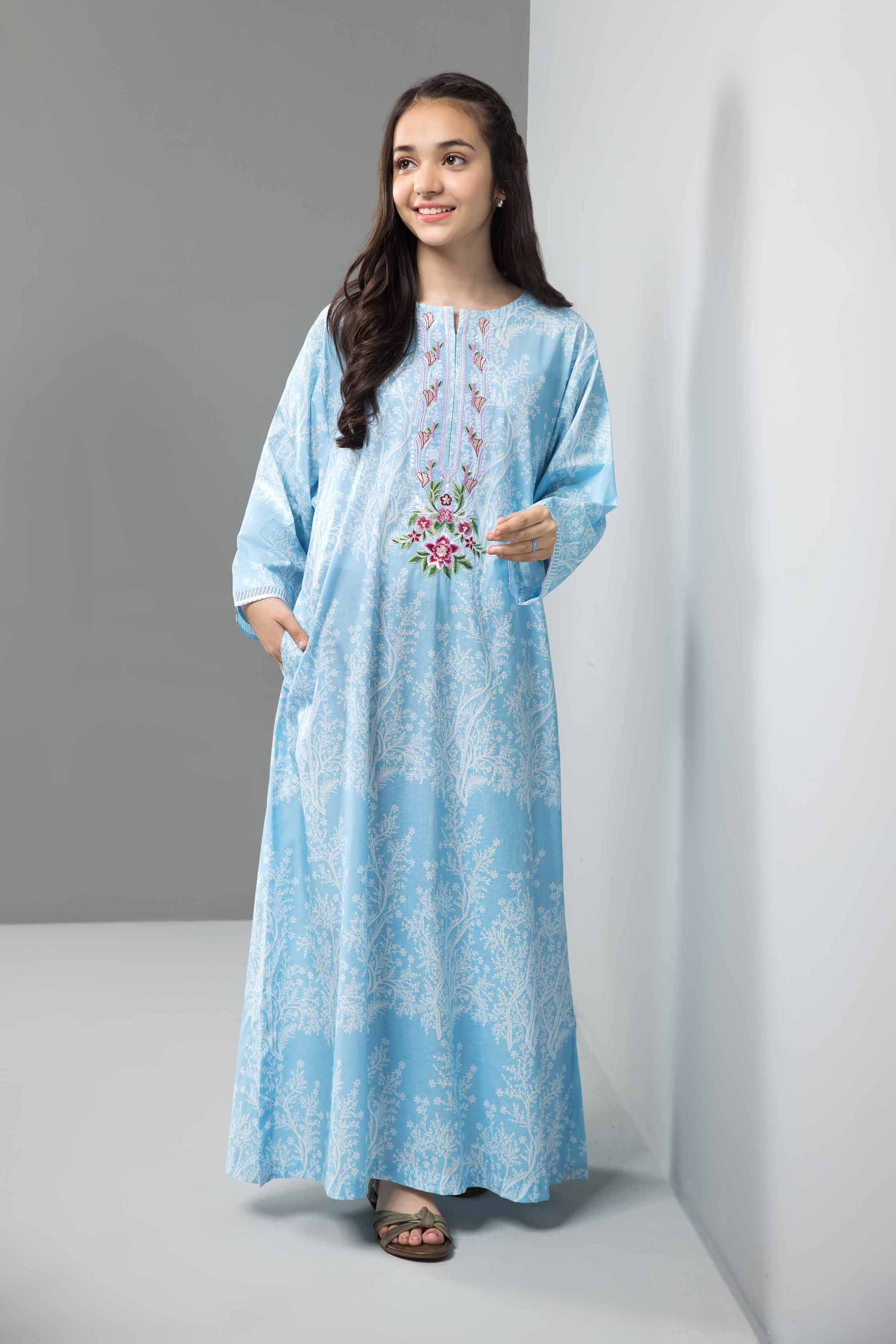 Printed Embroidered Fustaan - DE23-20 – NISHAT UAE