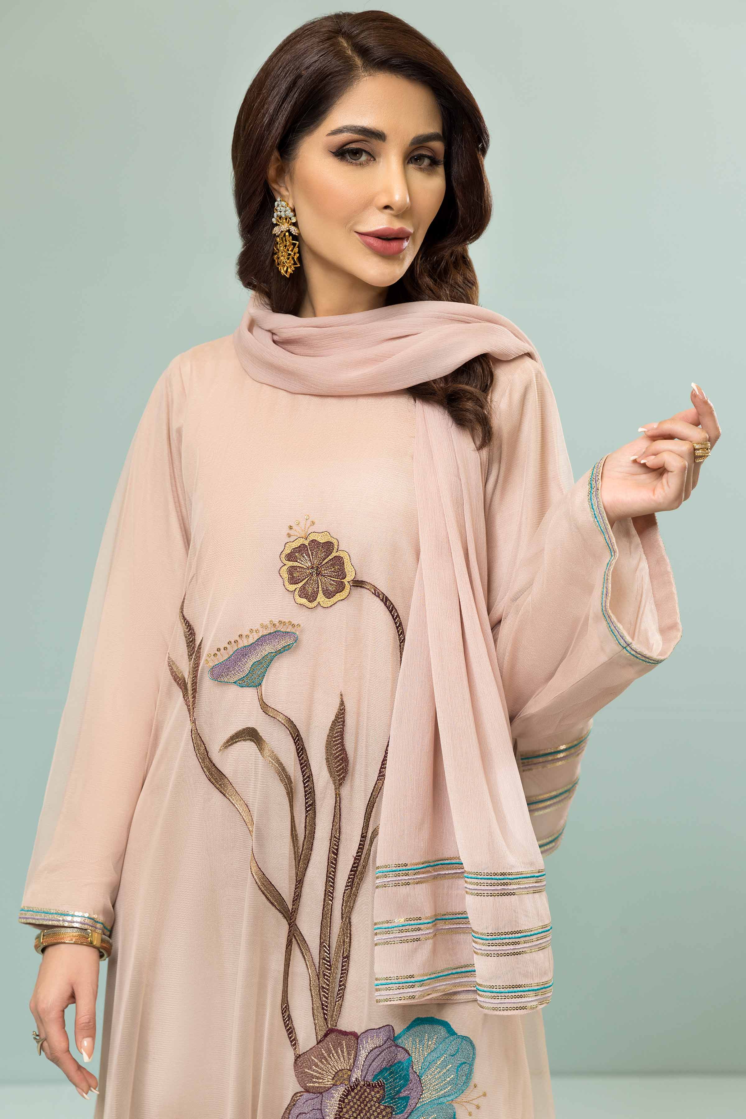 Embroidered Fustaan - DS23-51 – NISHAT UAE