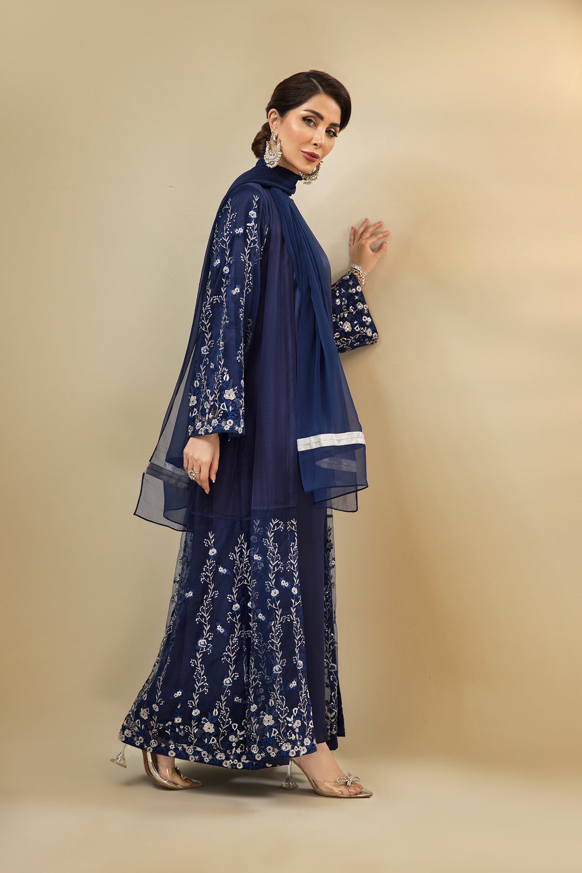 1-PC Embroidered Stitched Fustaan Long Dress Nishat UAE – NISHAT UAE