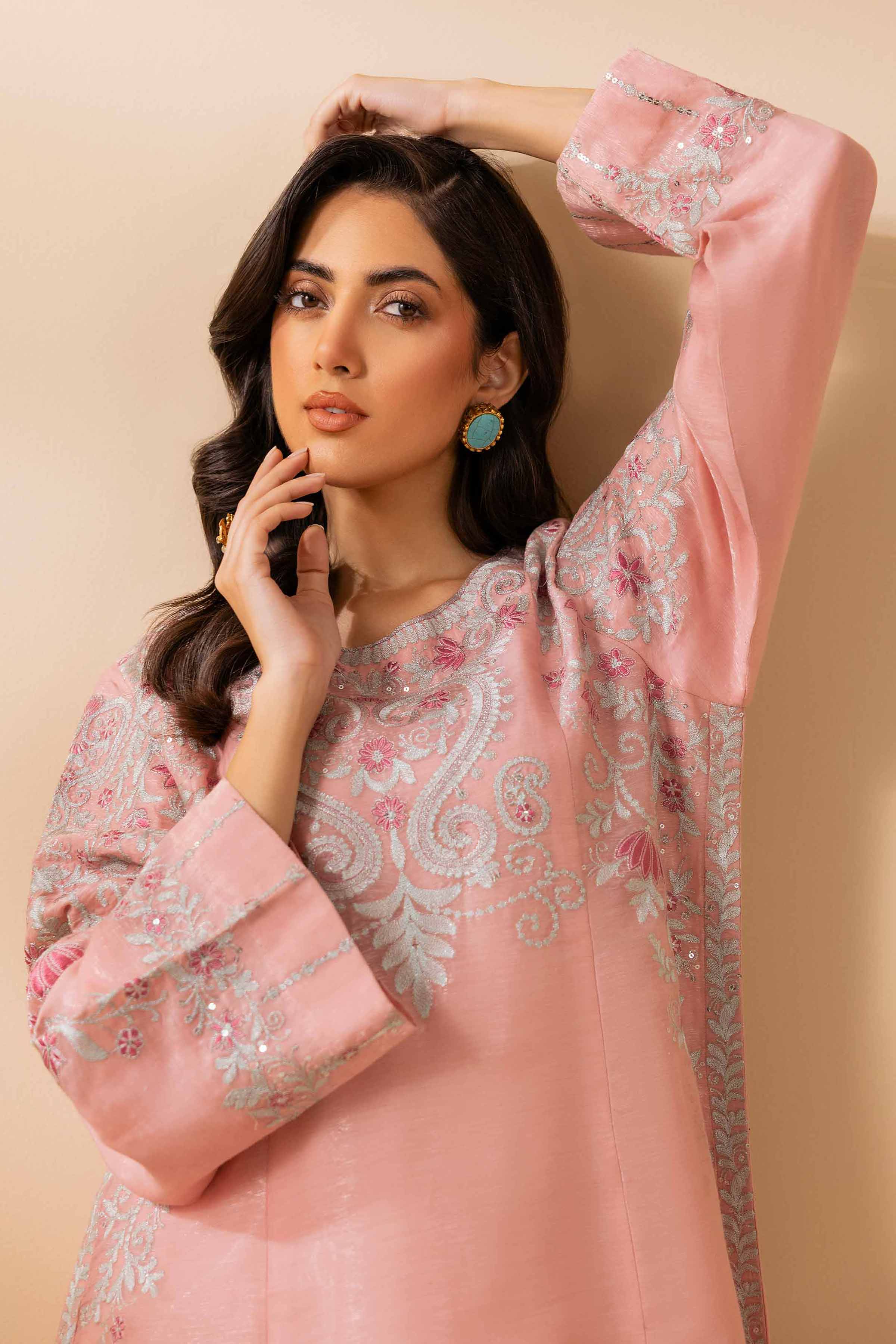 Latest Women Embroidered Silk & Chiffon Pret Fustaan|NishatOnline Store ...